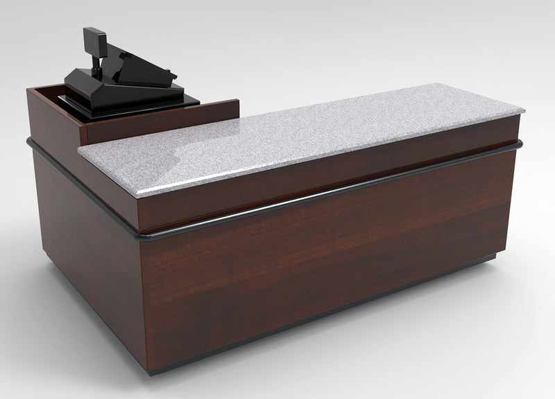 Wooden Cash Counter Table Design