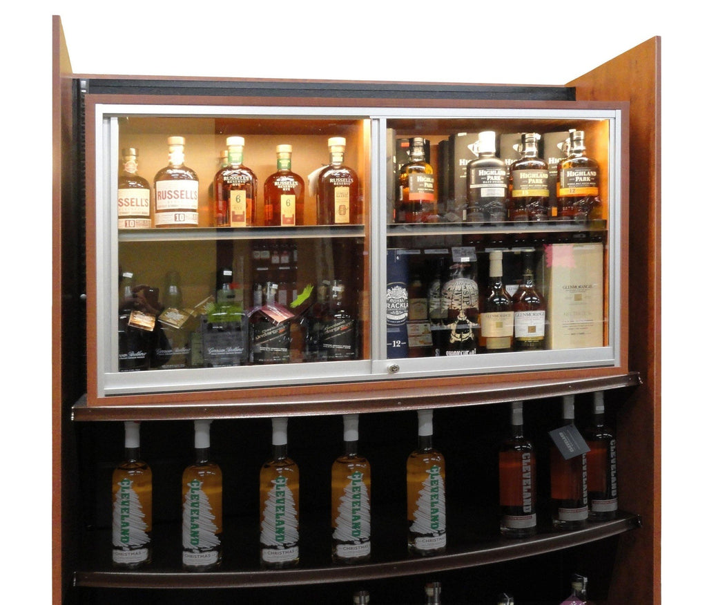 Locking 2 Tier Display Case for Valuable Wine & Spirits